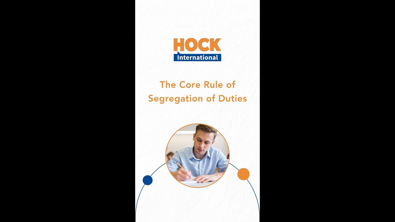 The Core Rule of Segregation of Duties