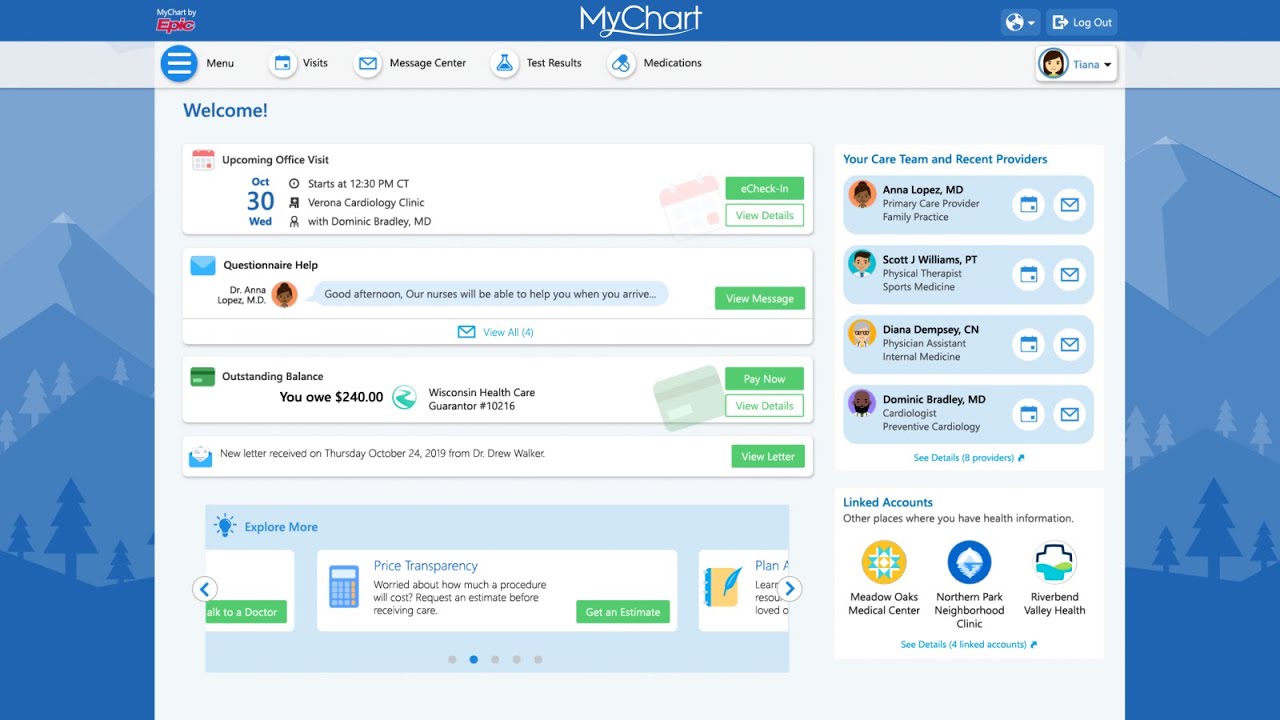 The New MyChart Experience (For Desktop)
