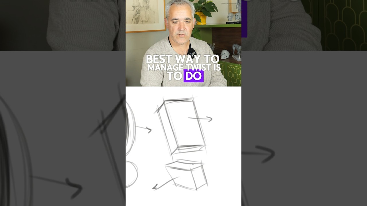 How to draw twists in the body