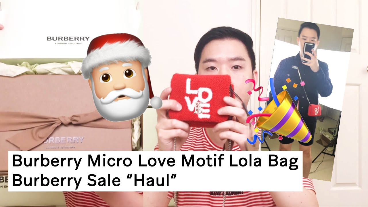 Unboxing: Burberry Micro Lola Bag (LOVE Motif in Red Towelling) | Burberry Sale 