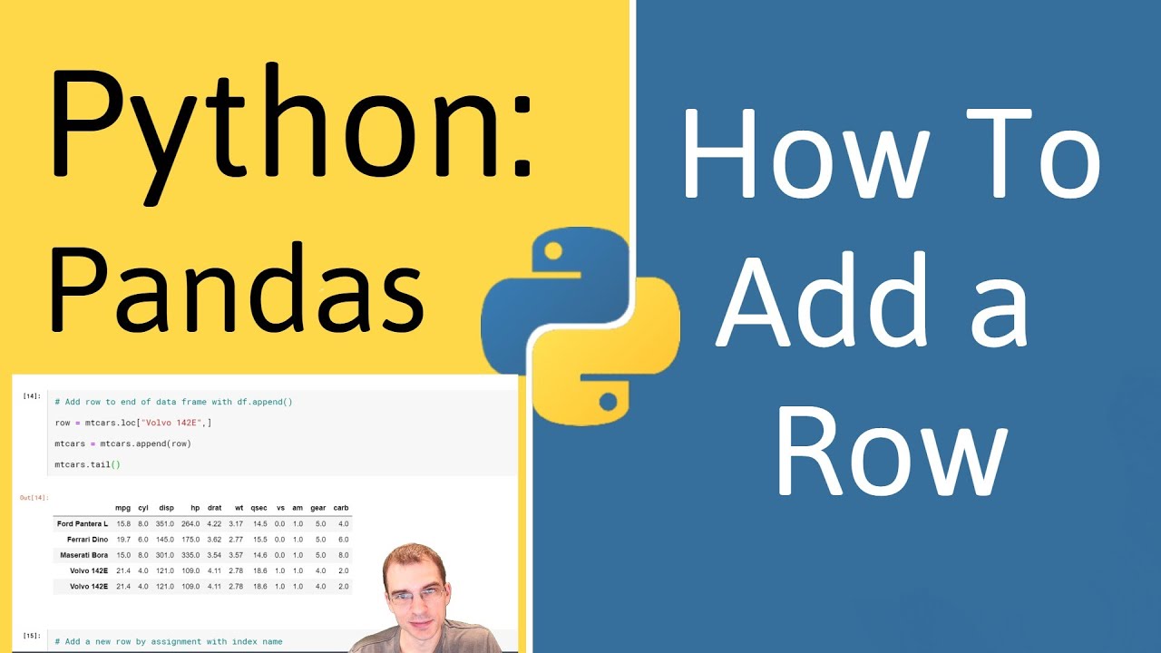 How to Add a Row To a Data Frame in Pandas (Python)