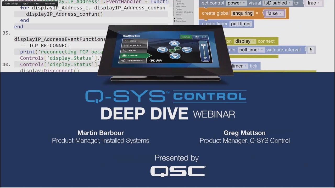 Q-SYS Control Webinar: Control Deep Dive