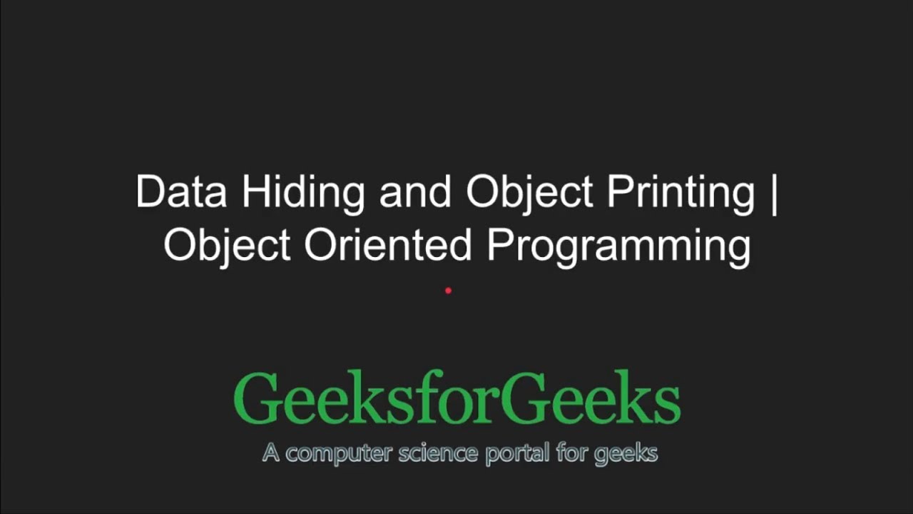 Python Programming Tutorial | Object Oriented Programming in Python - Part 2 | GeeksforGeeks