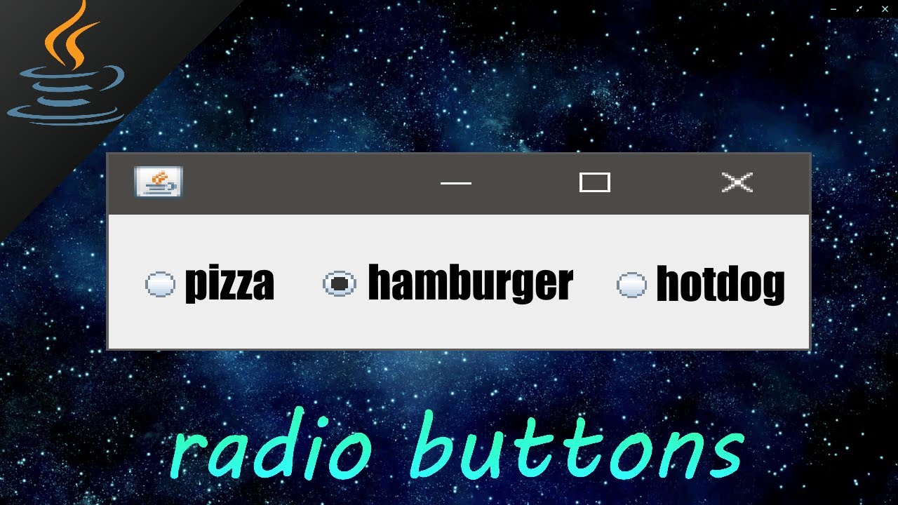 Java radio buttons 🔘