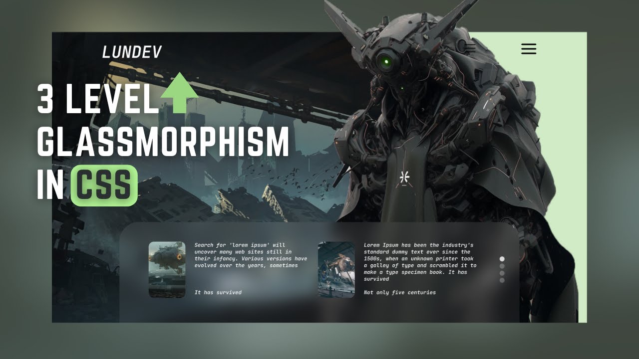 3 Level Glassmorphism Design In CSS | CSS Tutorial