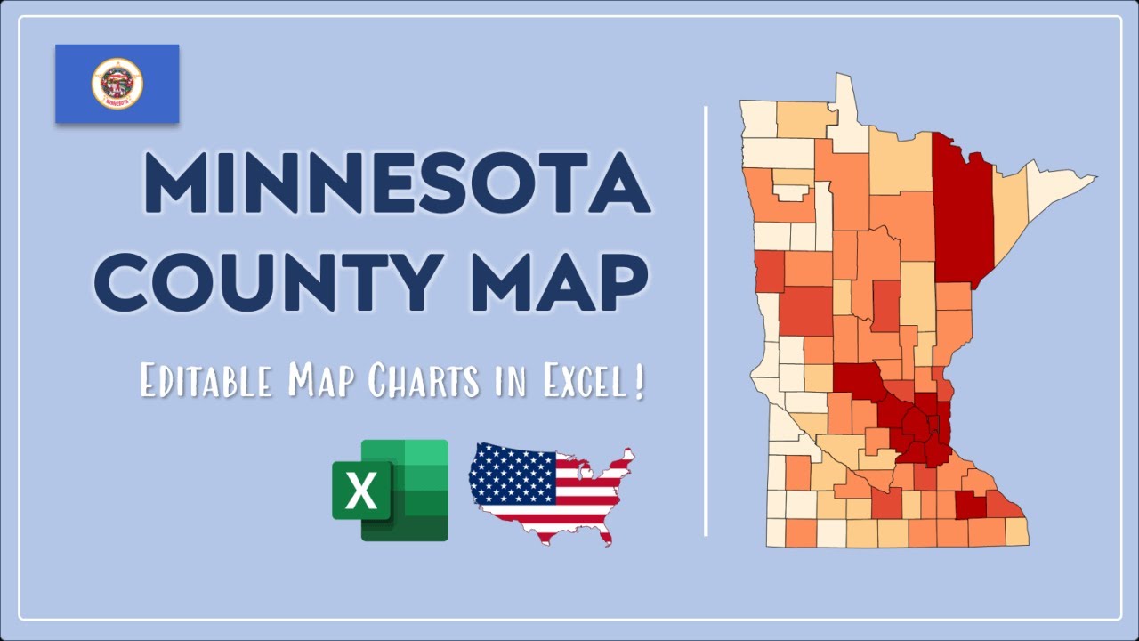 Minnesota County Map in Excel - Counties List and Population Map