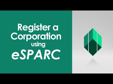 How to register a corporation with the SEC using eSPARC Regular Processing