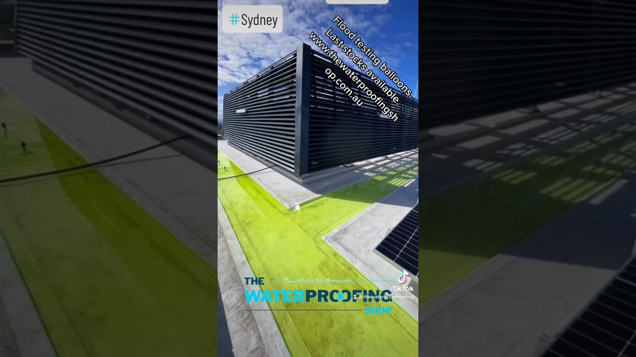 Flood testing balloons running out. www.thewaterproofingshop.com.au