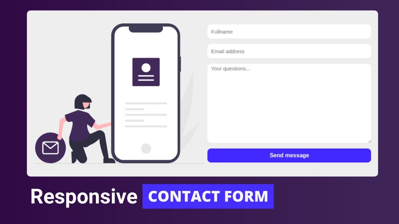 Responsive contact FORM using only HTML and CSS