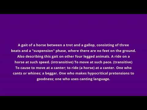 what is the meaning of canter
