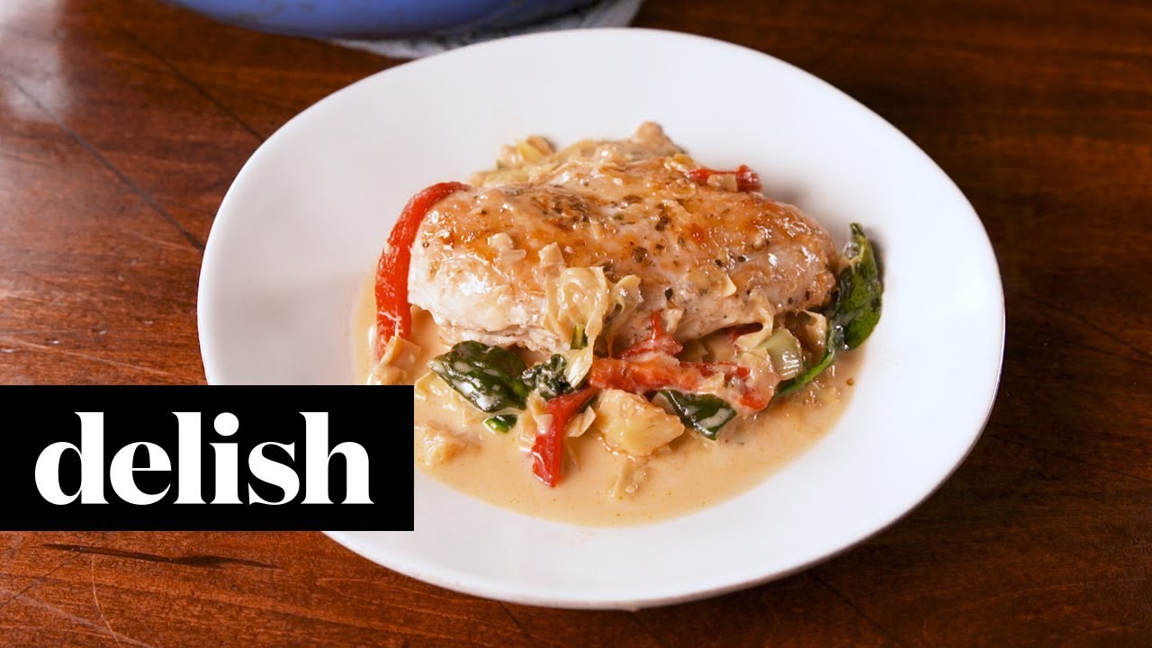 Spinach Artichoke Chicken | Delish
