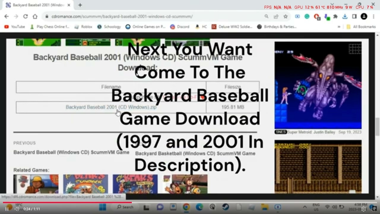 How to Download and Play The Backyard Baseball Games (Windows 10 and 11) (WITH LINKS)