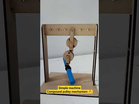 How to make simple machines | compound pulley mechanism 🔥 #shorts #science