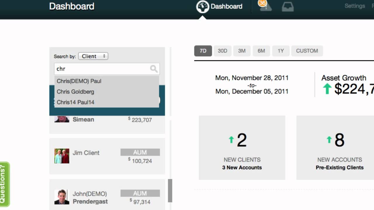 Blueleaf Advisor Client List & Overview HD