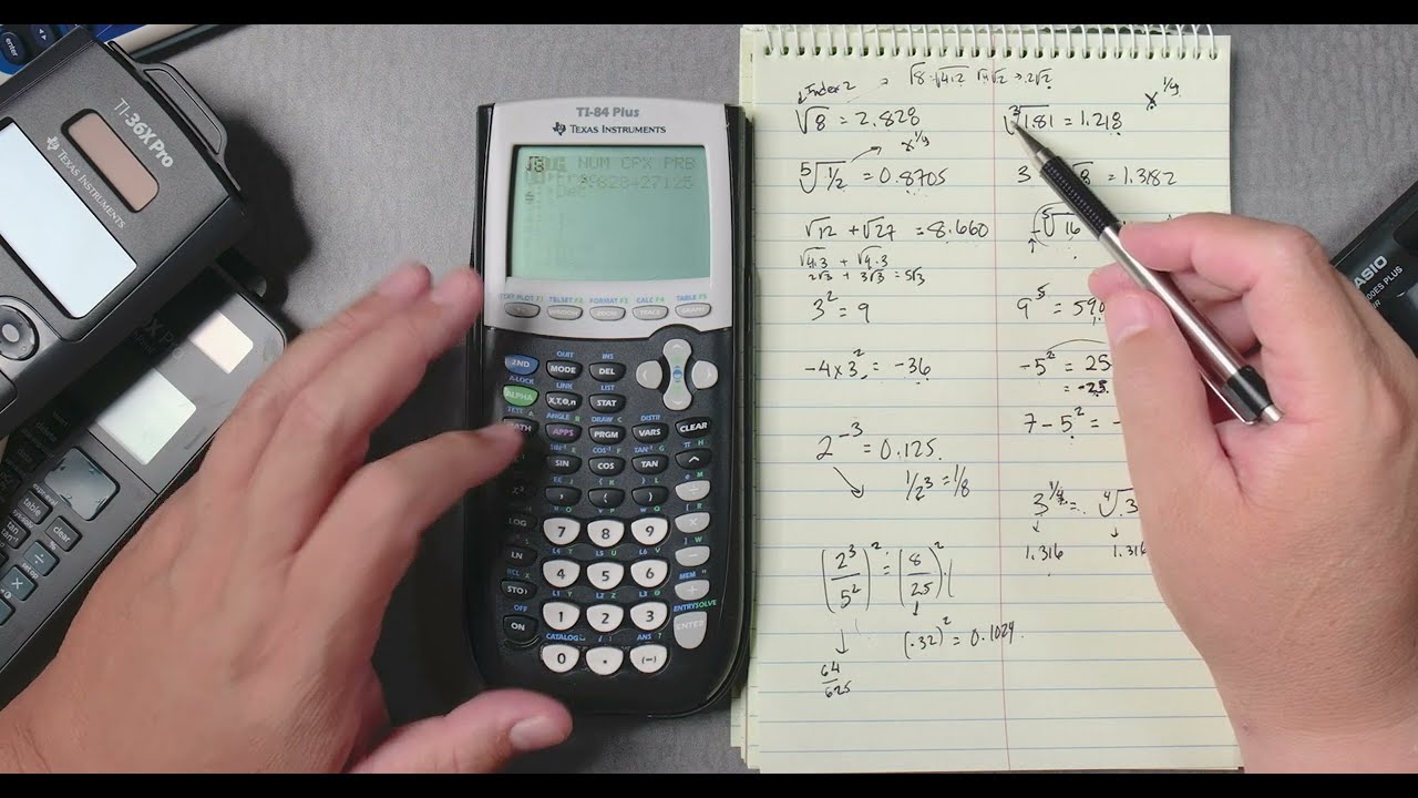TI-84 Plus Exponents Radicals and Roots