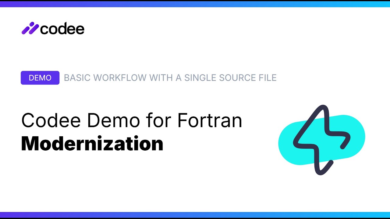Codee Demo for Fortran Modernization - Basic Workflow With a Single Source File