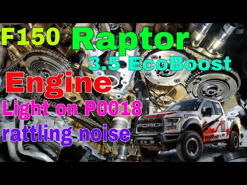 F150 Raptor 3.5 Ecoboost . Engine Light on , Misfire, P0018 Crank ,Cam timing correction issue .