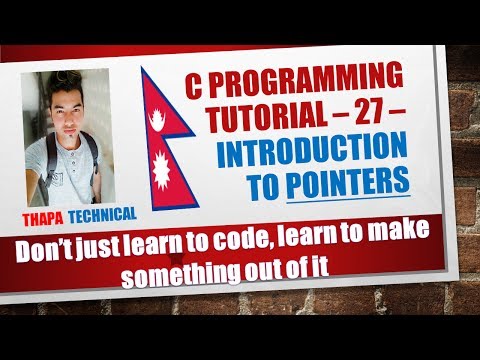 Learn C Programming Tutorial 28 Introduction to Pointers Nepali - Mind Luster