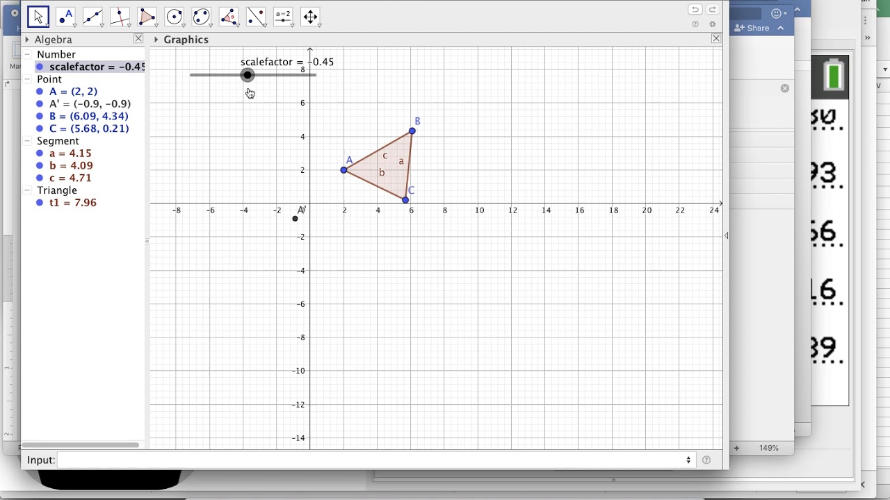 scaling a point in Geogebra