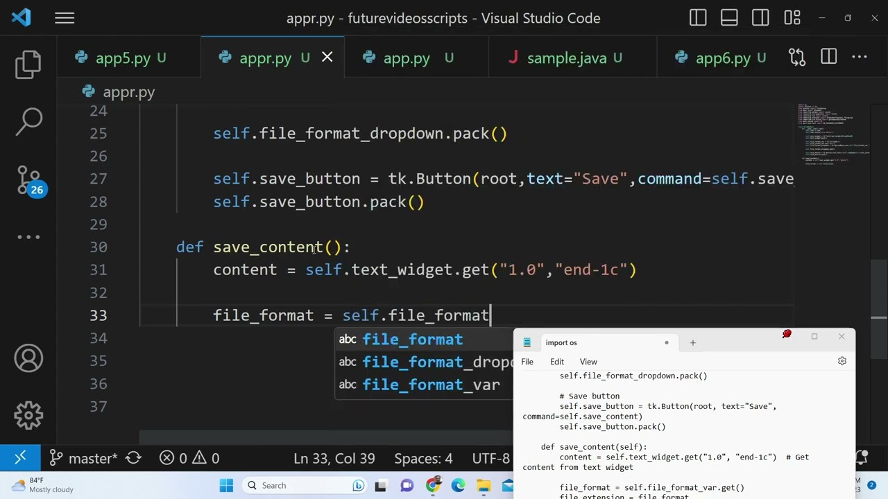Python 3 Tkinter Advanced File Editor to Create & Download Word Docx  ,PDF & Text Documents