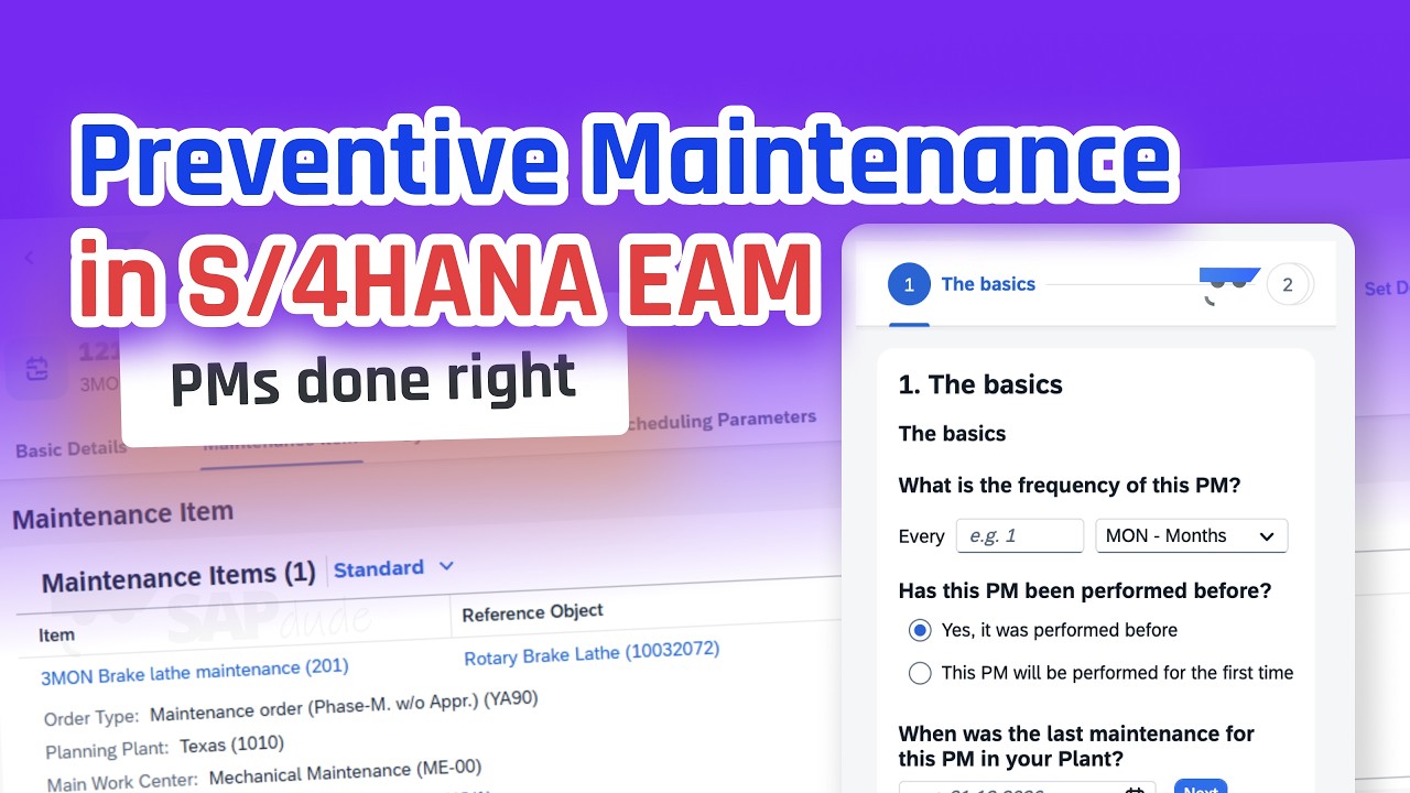 Preventive Maintenance (PM) in SAP S/4HANA EAM