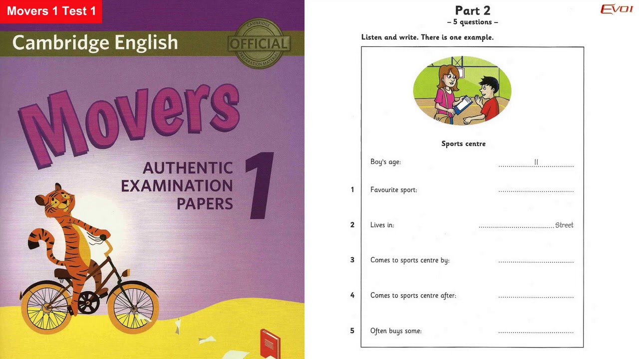 Movers 1 Test 1   Part 2   Authentic Examination Papers
