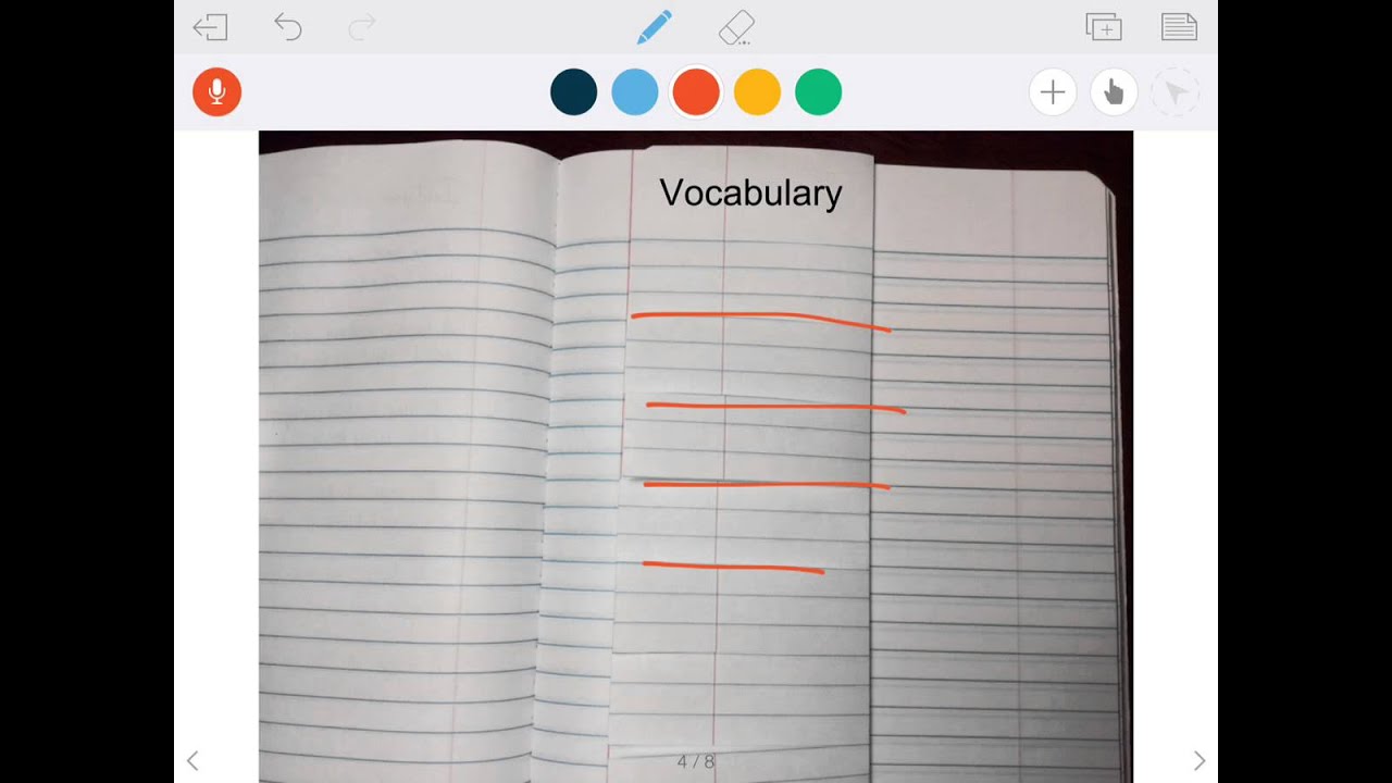 Vocabulary Foldable for Interactive Journal