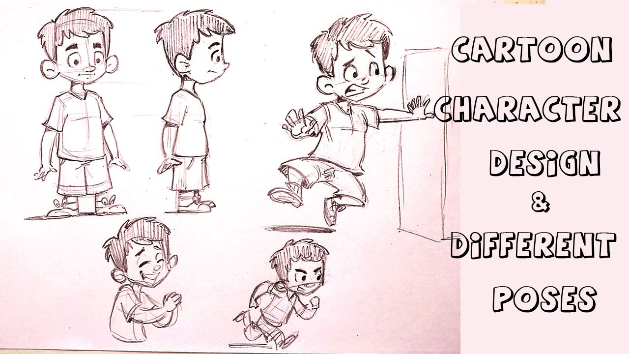 How to draw the same Cartoon Character in different poses | Character Design | Time-Lapse drawing