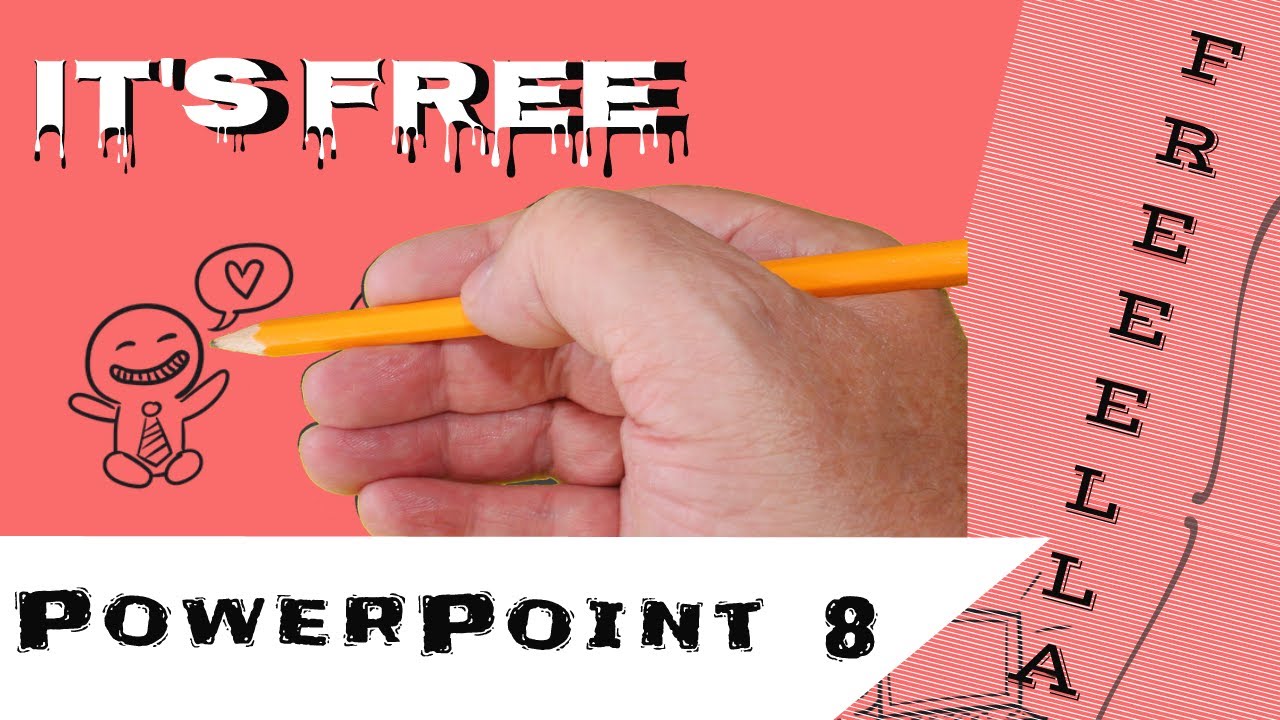 100% Free Powerpoint template or Google Slides theme with colored pencils