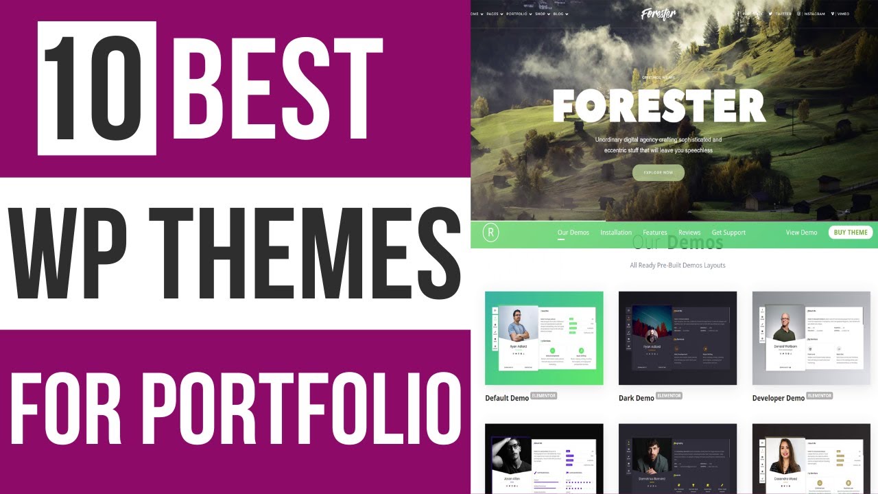 Top 10 Best WordPress Themes for Portfolio