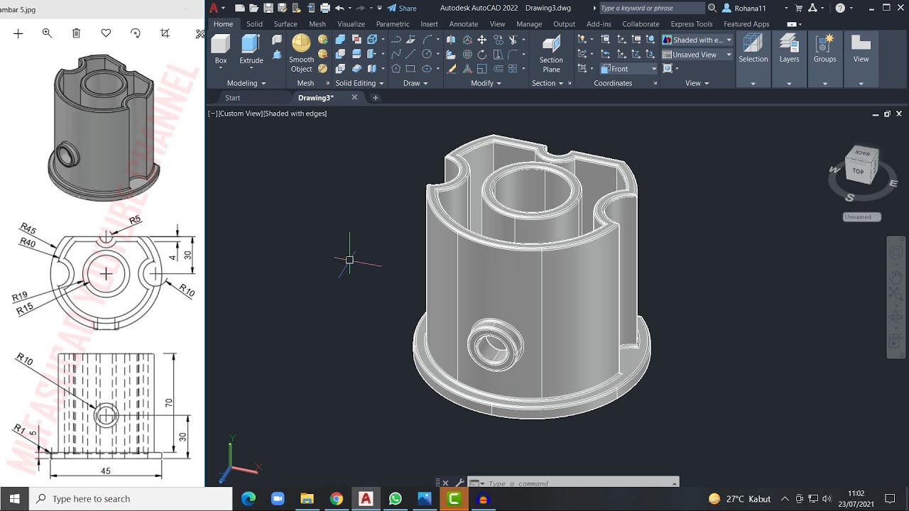 Exercise 5 AutoCAD 3D Modeling Tutorial For Beginner