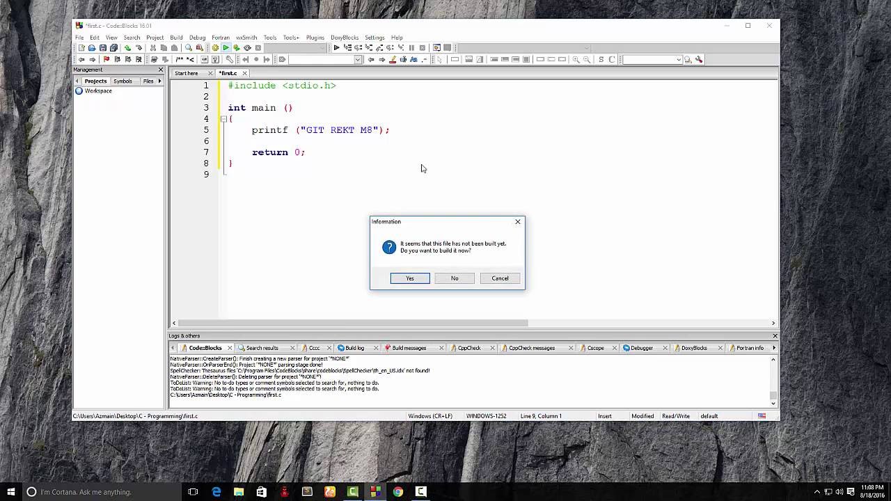 C programming for beginners. #1-printf