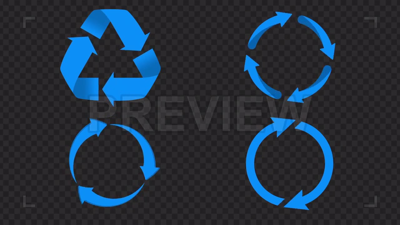 Recycle Arrows Rotating Loop Collection | Stock Motion Graphics - Motion Array