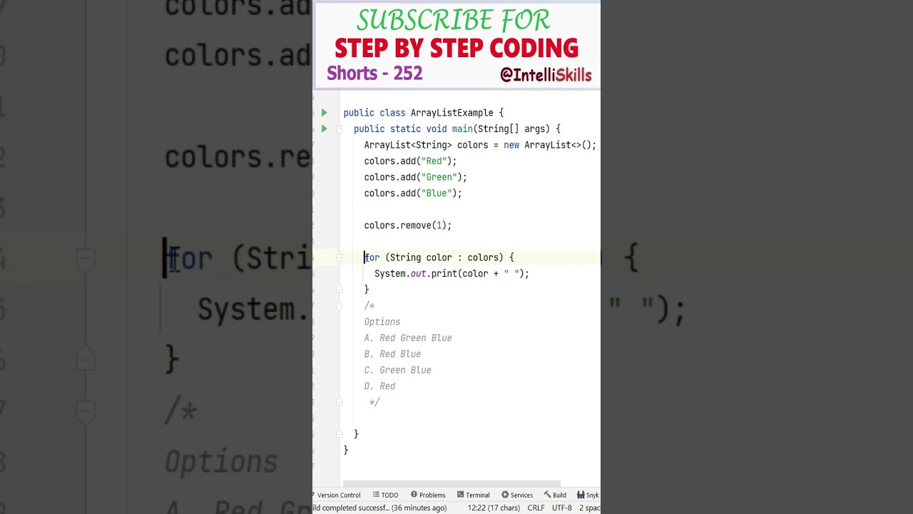 ArrayList Coding Questions in Java #shorts #java #trending #programming