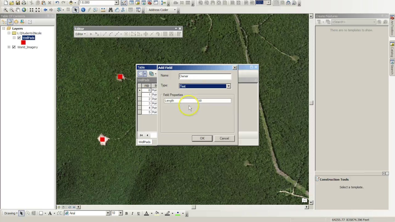 Creating Shapefiles by Digitizing