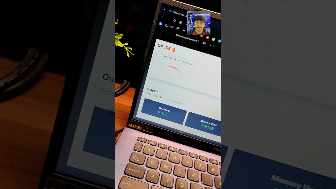 Online IDE🧑‍💻#coding #programming #reactjs #codewithbiki #shorts #explorepage #github #rapidapi