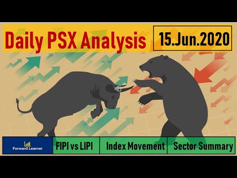 Daily PSX Analysis 15.06.2020 | FIPI vs LIPI | Index Movement | Trading Summary