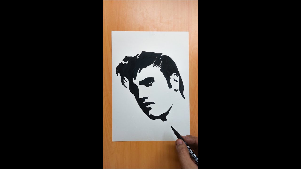 ELVIS PRESLEY Portrait under 30 Seconds #shorts