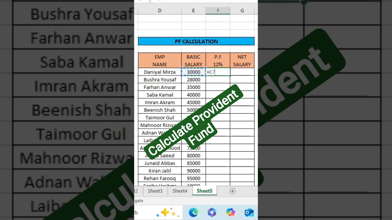 Excel for Calculating Your Provident Fund (EPF)
