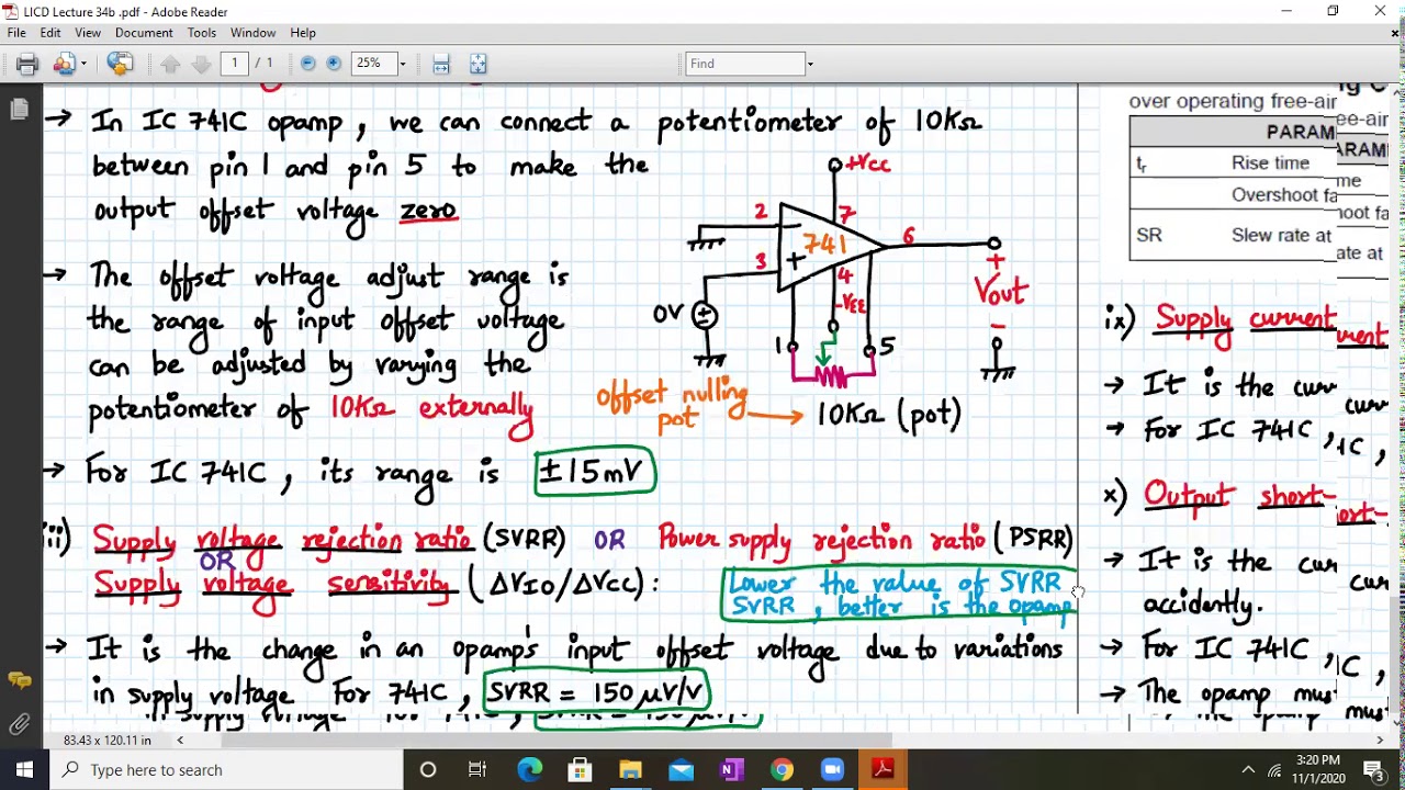 Analysis of IC 741C Datasheet