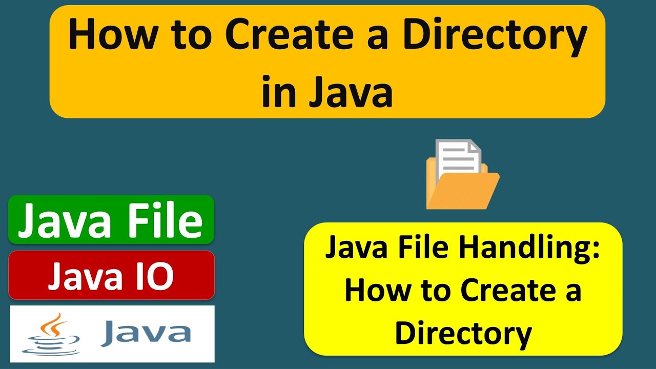 How to Create a Directory in Java? | Java File | Java IO | Java Tutorial