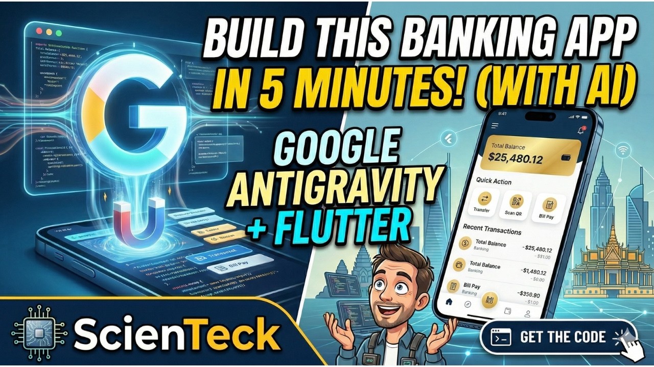 Build a FULL Flutter Banking App in 5 Mins? (Google Antigravity)