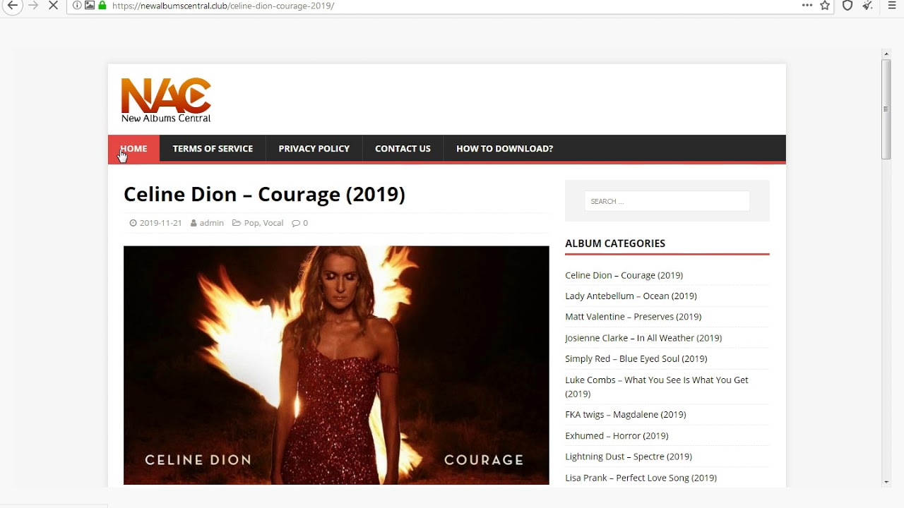 Download Celine Dion - Courage Full Album