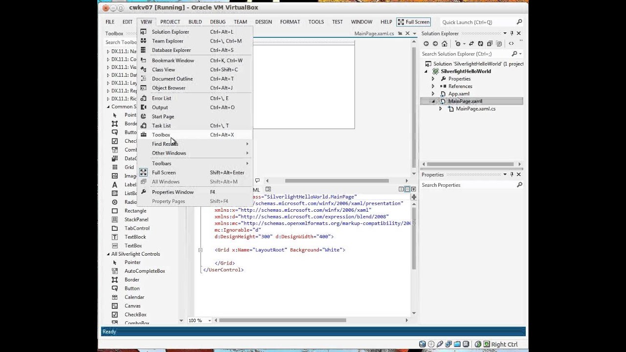 Creating Silverlight Applications - Hello World