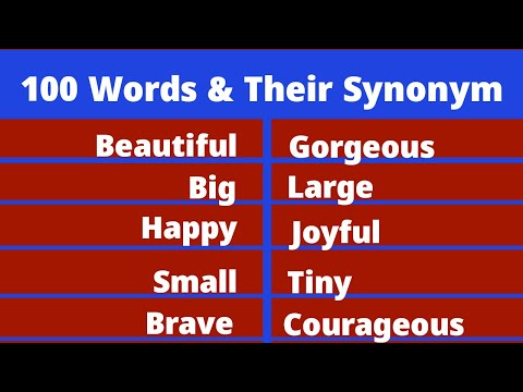Master 100 Words & Their Synonyms in 6 Minutes! | Vocabulary