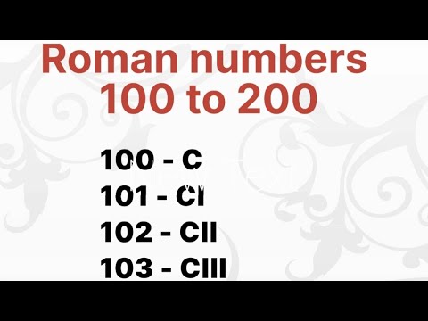 Roman numbers 100 to 200 || Roman numbers || learn Roman numbers