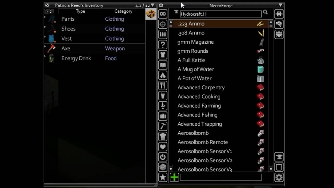 Project Zomboid: NecroForge - Spawning by Module.ItemID