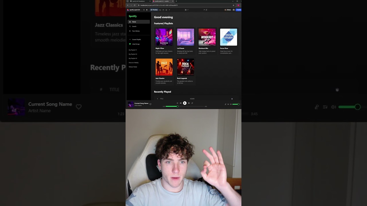 Rebuilding a Spotify clone with only ai #sehar #vibecoding #spotify