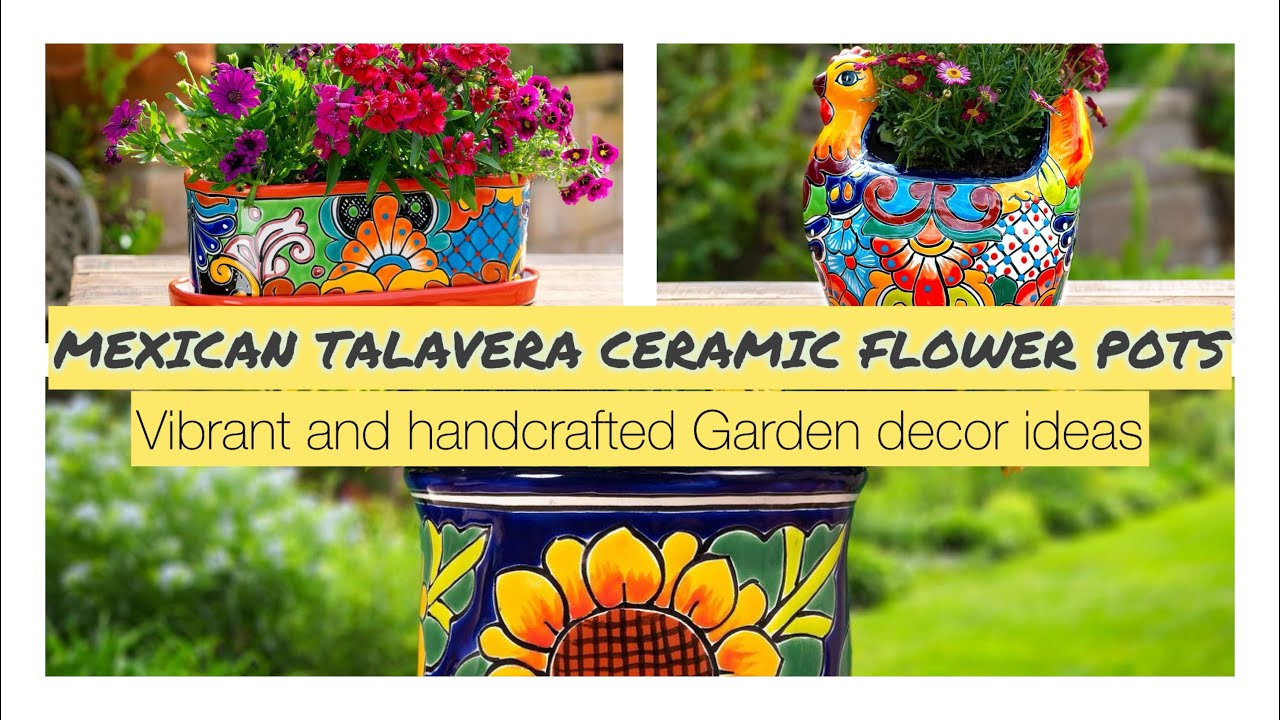 Beautiful Mexican Talavera Ceramic Flower Pots | Vibrant & Handcrafted Garden Decor #ceramicpots
