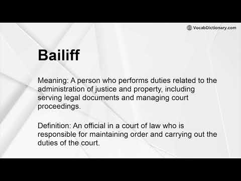 Bailiff Meaning